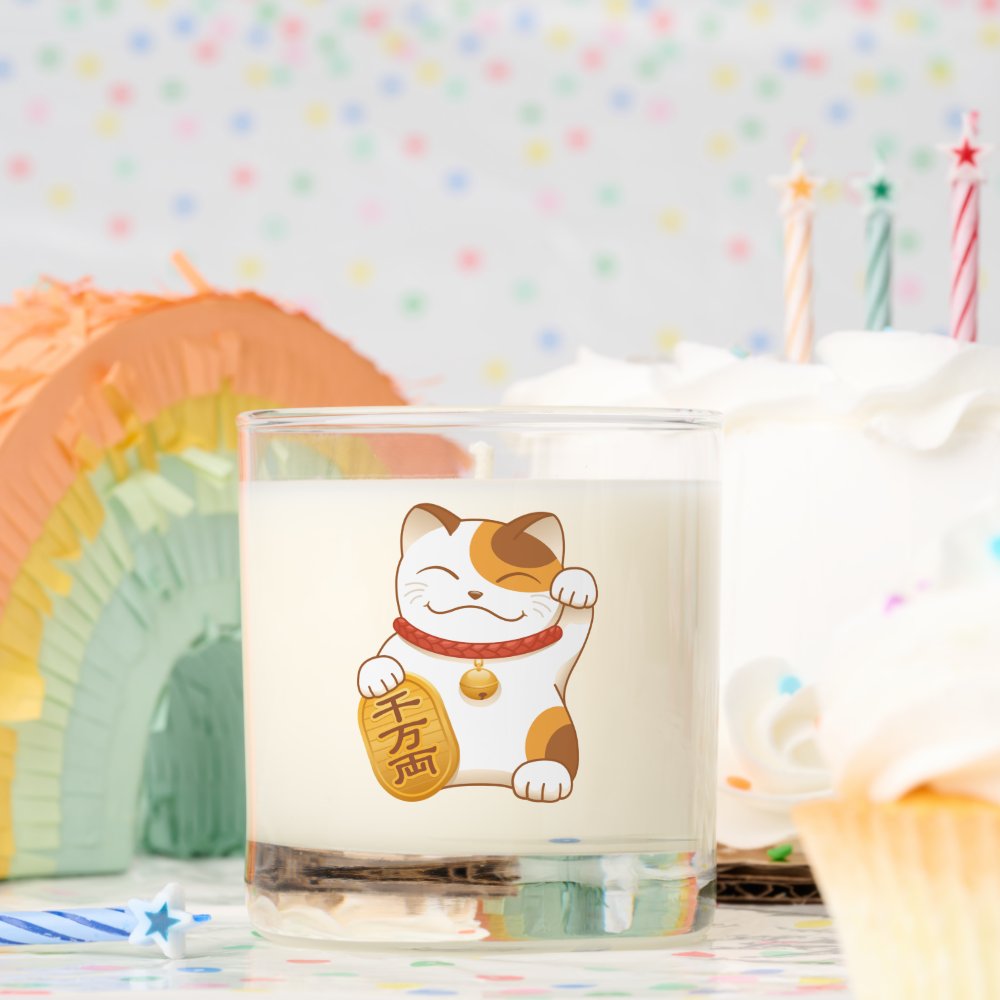 Japanese Lucky Calico Cat Maneki Neko Scented Candle Sold By Squaw Unsatisfactory Sku