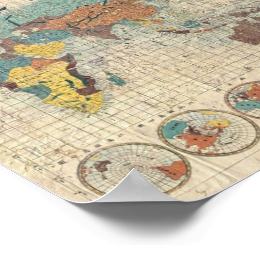 Japanese Map of the World Poster | Zazzle