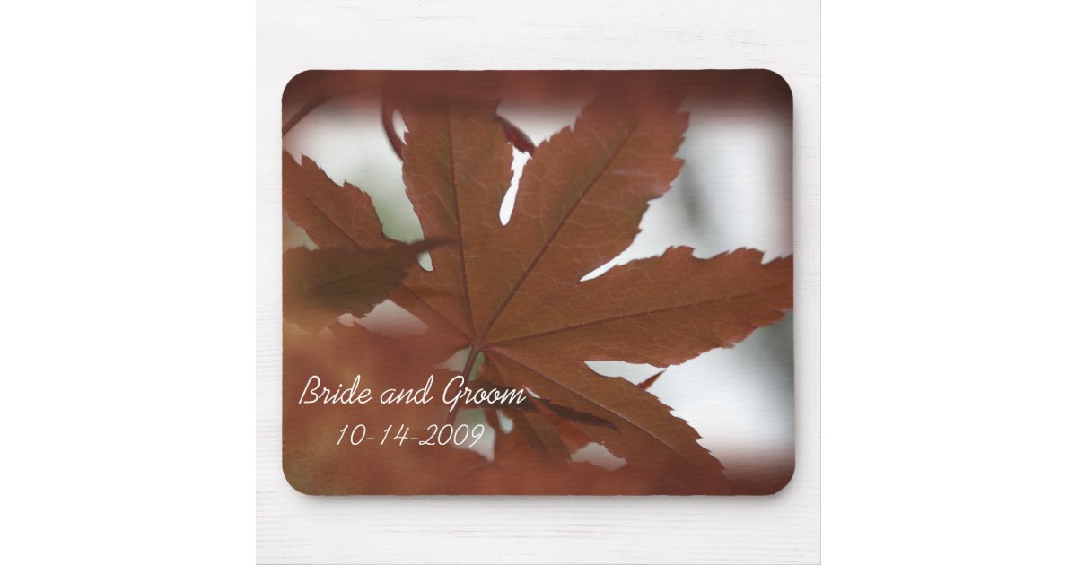 Japanese Maple Leaf Wedding Mouse Pad | Zazzle
