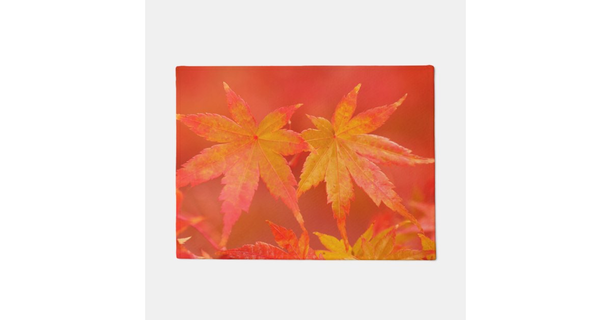 Japanese Maple Leaves Doormat | Zazzle