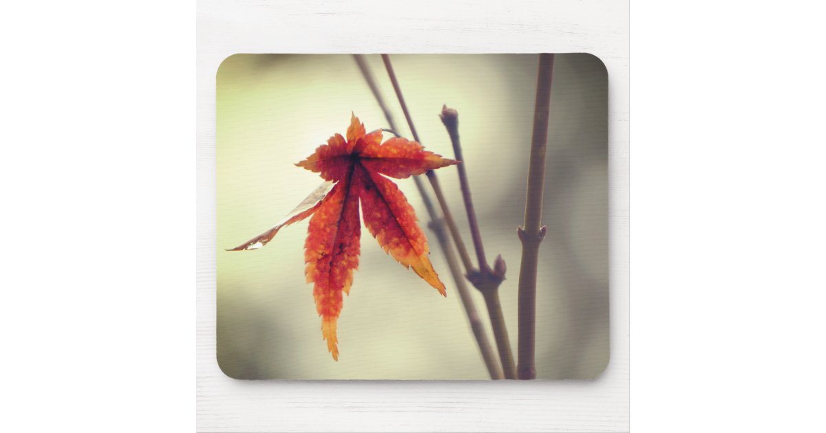Japanese Maple Leaves Vintage Style Mouse Pad | Zazzle