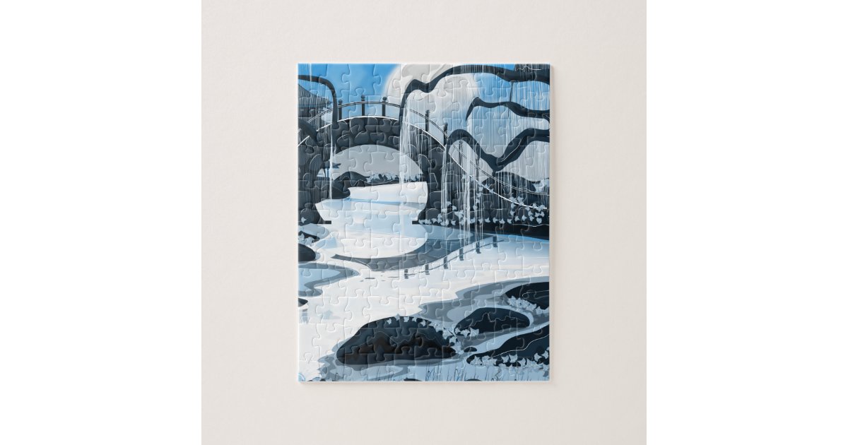 Japanese meditation Garden Jigsaw Puzzle | Zazzle