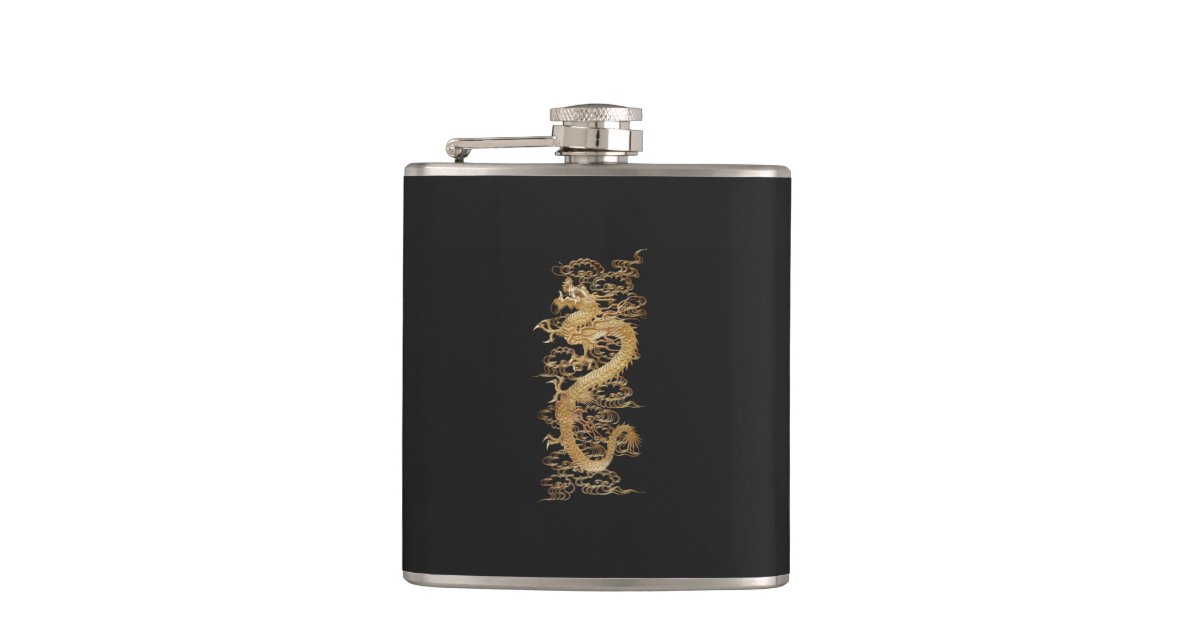 Japanese Meiji Gold Dragon Flask | Zazzle