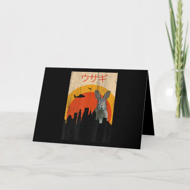 Japanese Movie Bunny Rabbit Horror | Rabbit Lovers Card | Zazzle