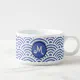 Japanese Nami Wave Pattern with Monogram Bowl | Zazzle