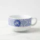 Japanese Nami Wave Pattern with Monogram Soup Mug | Zazzle