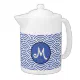 Japanese Nami Wave Pattern with Monogram Teapot | Zazzle