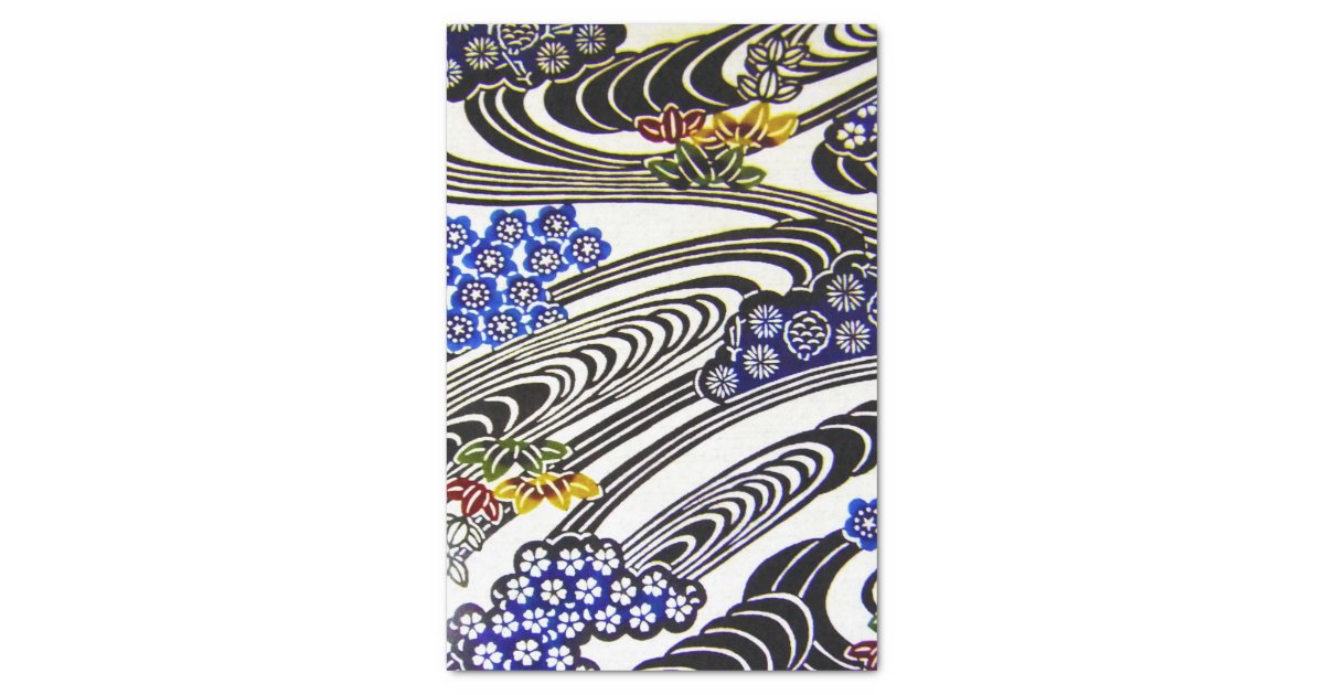 Japanese Okinawan Dye (Bingata) Tissue Paper | Zazzle