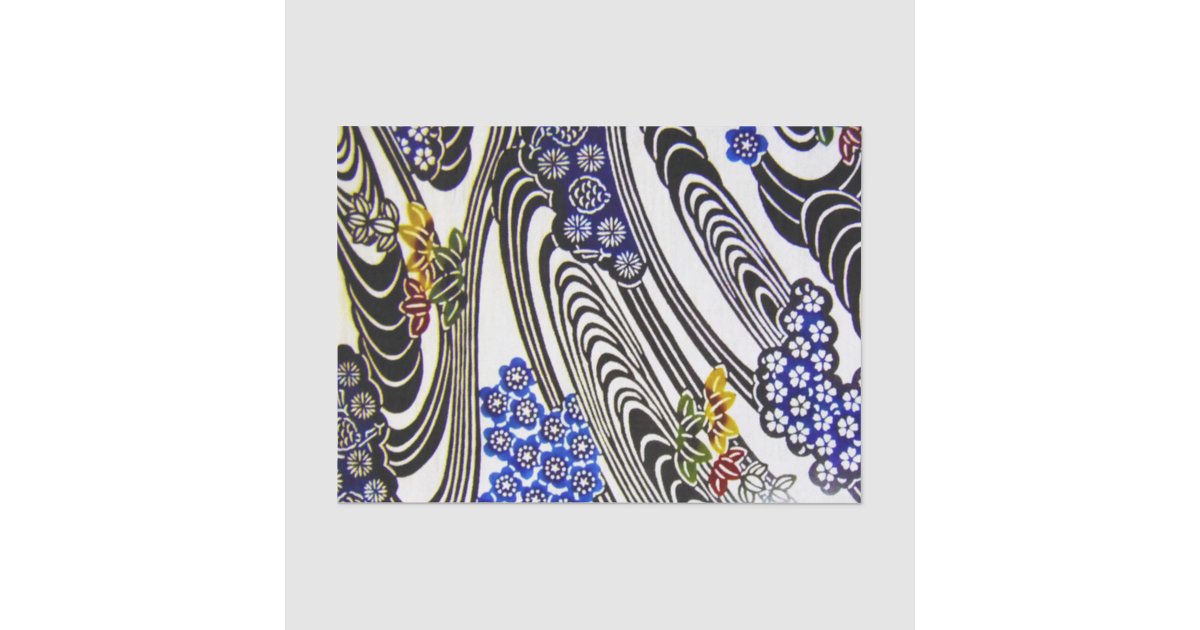 Japanese Okinawan Dye (Bingata) Tissue Paper | Zazzle