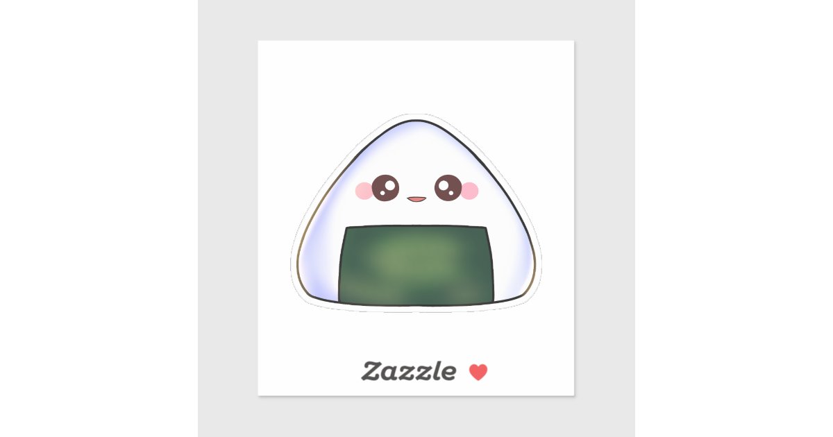 Japanese Onigiri Rice Ball Sticker | Zazzle