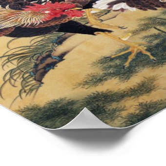 Japanese Painting Year of The Rooster Zodiac P Poster | Zazzle