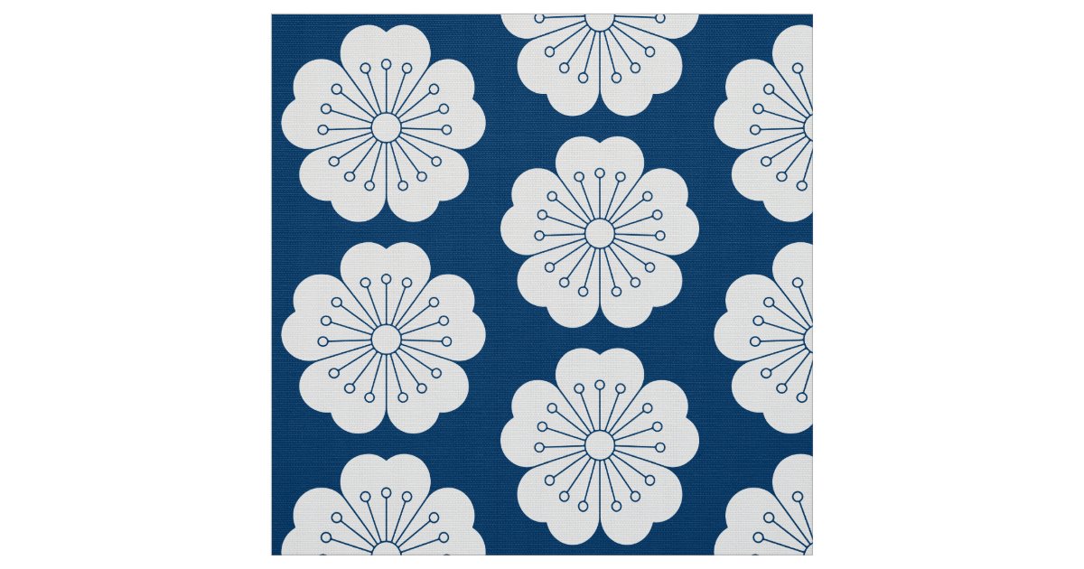 Japanese pattern HOSOKAWA mon Fabric | Zazzle