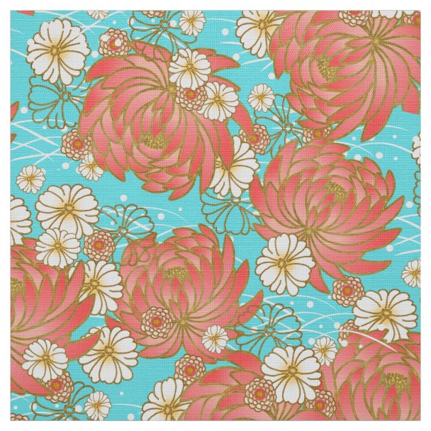 Japanese pattern kimono fabric | Zazzle