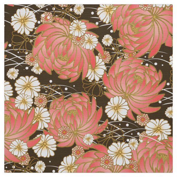 Japanese Kimono pattern fabric | Zazzle