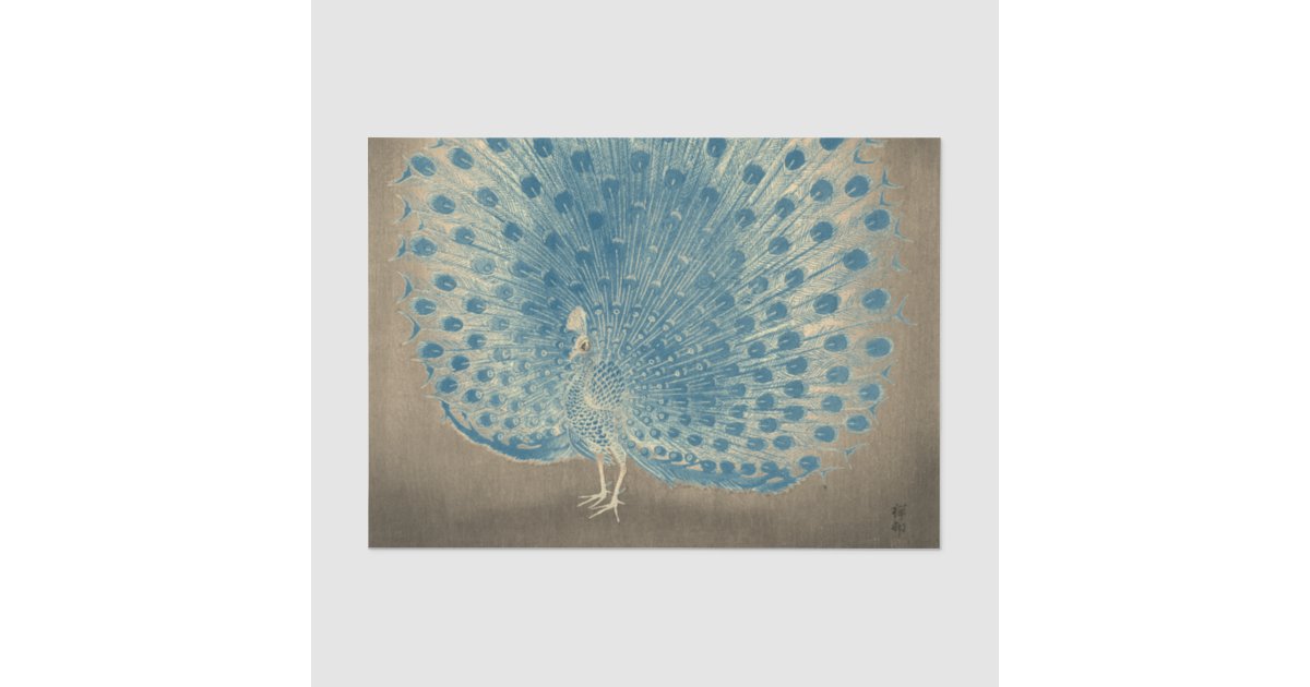 JAPANESE PEACOCK Tissue Paper | Zazzle