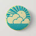 Japanese print vintage design Japan style Button | Zazzle
