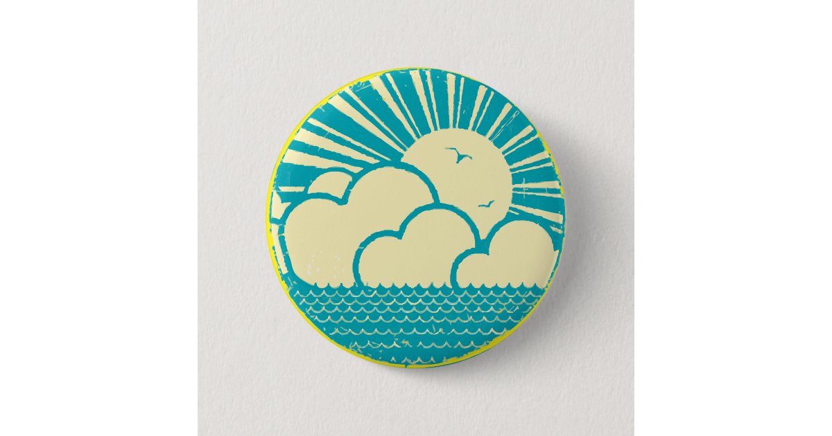 Japanese print vintage design Japan style Button | Zazzle