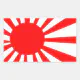Japanese Rising Sun Flag Rectangular Sticker | Zazzle