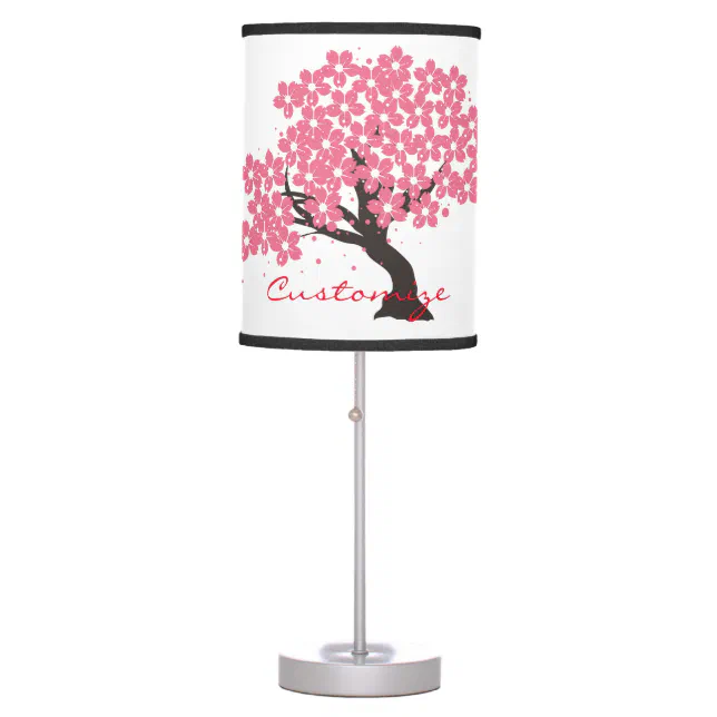 Japanese Sakura Cherry Blossoms Thunder_Cove Table Lamp | Zazzle