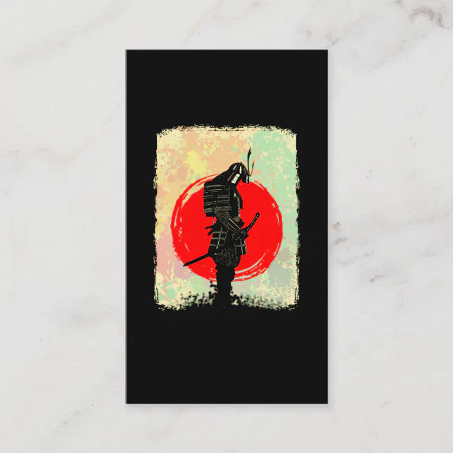 Japanese Samurai Fighter Sword Martial Arts Business Card | Zazzle