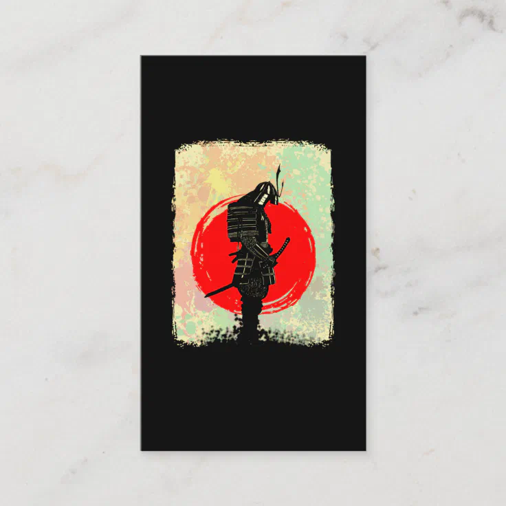 Japanese Samurai Fighter Sword Martial Arts Business Card | Zazzle
