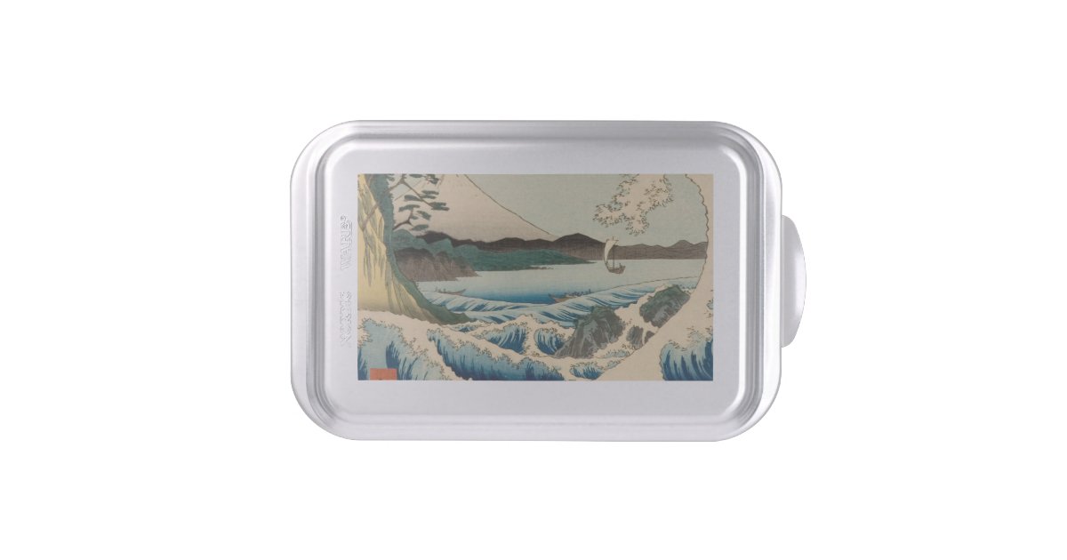 Japanese Sea of Satta Hiroshige Art Cake Pan | Zazzle
