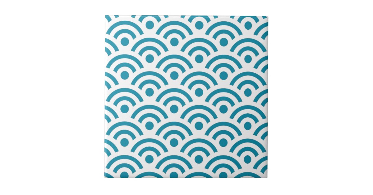 Japanese Seigaiha Waves Seamless Pattern Tile | Zazzle