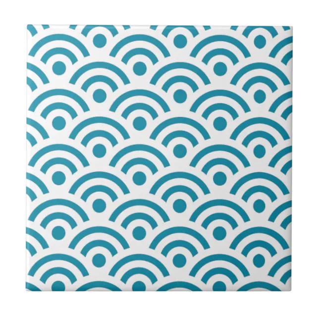 Japanese Seigaiha Waves Seamless Pattern Tile | Zazzle