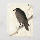 Japanese sketch of a raven postcard | Zazzle