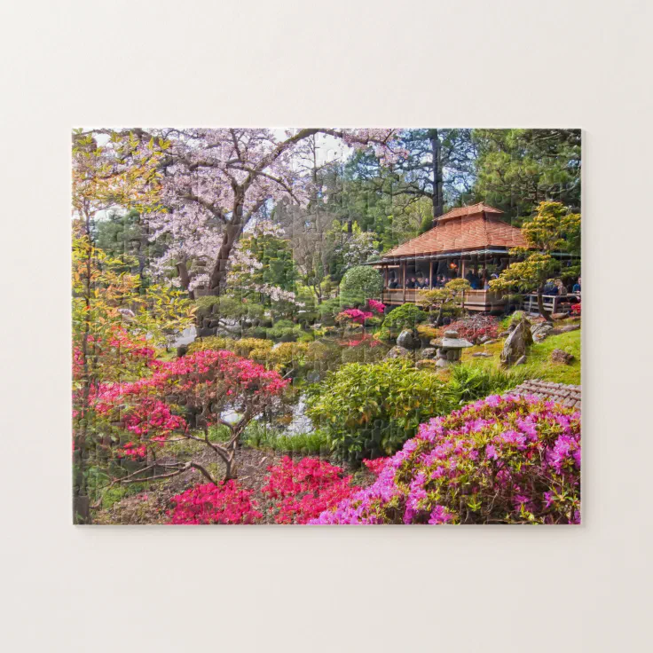 Japanese Spring Garden Jigsaw Puzzle | Zazzle