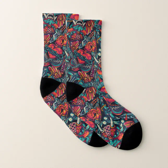 japanese style All-Over-Print Socks | Zazzle