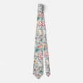 Japanese Style Floral Pattern Neck Tie | Zazzle