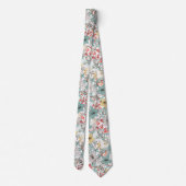 Japanese Style Floral Pattern Neck Tie | Zazzle