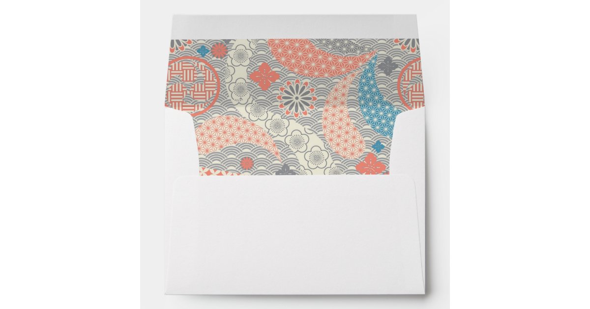 Japanese style pattern. Illustration. Envelope | Zazzle