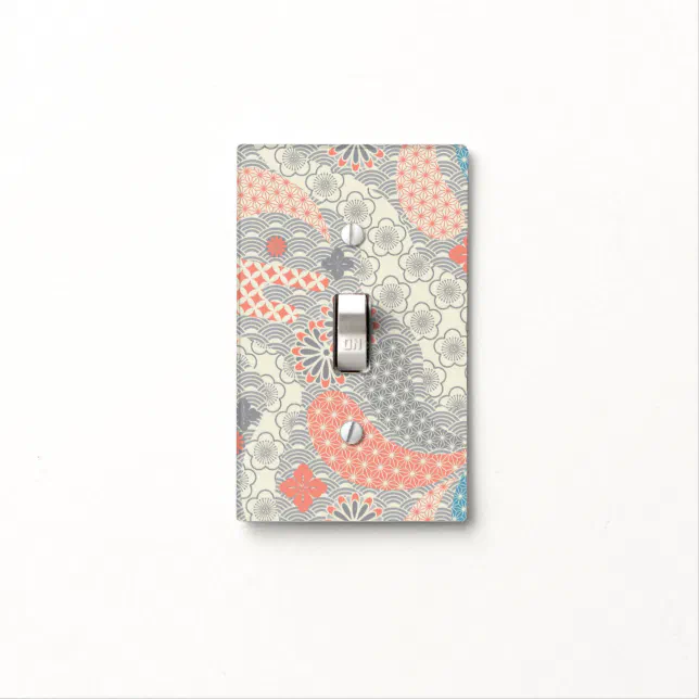 Japanese style pattern. Illustration. Light Switch Cover | Zazzle