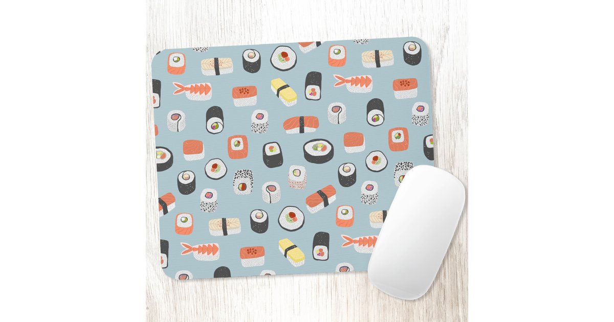 Japanese Sushi Food Art Pattern Mouse Pad | Zazzle