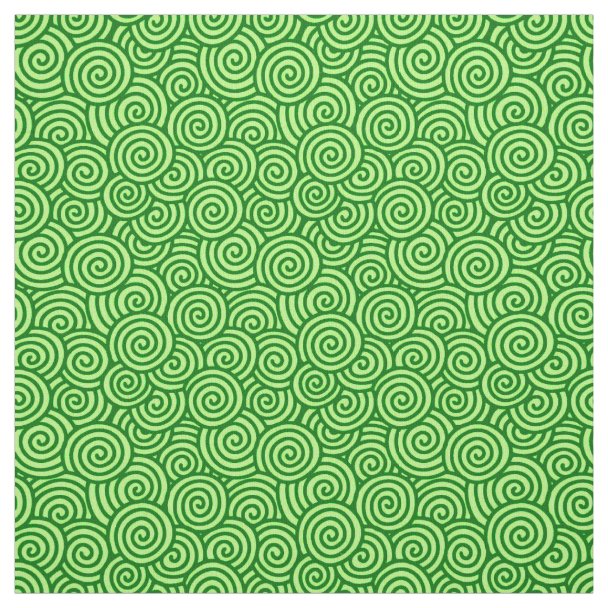 Japanese swirl pattern - deep red and white fabric | Zazzle