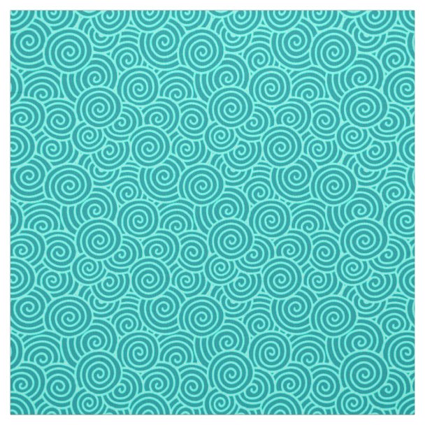 Japanese swirl pattern - deep red and white fabric | Zazzle