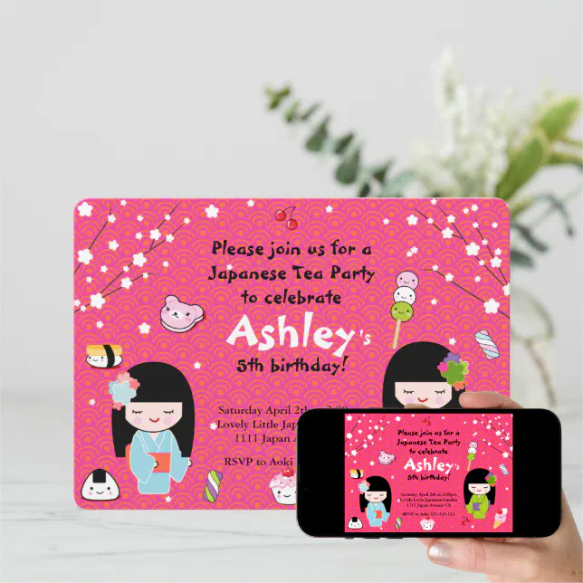 Japanese Tea Party Invitation | Zazzle