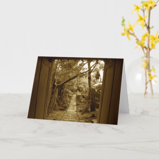 Japanese Temple Garden Sympathy Card | Zazzle