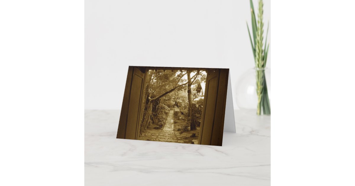 Japanese Temple Garden Sympathy Card | Zazzle