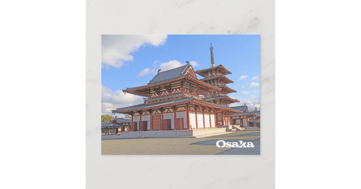 Japanese Temple in Osaka Postcard | Zazzle