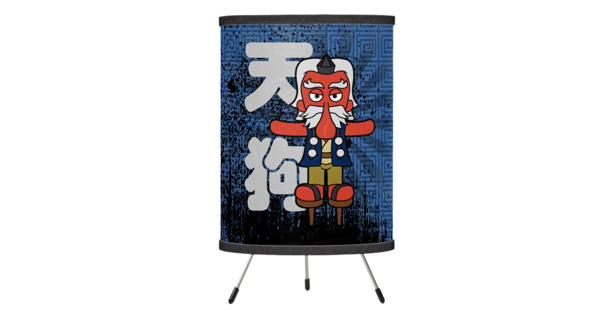 Japanese Tengu Yokai Grunge Tripod Lamp | Zazzle