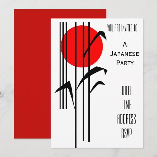 Japanese themed Japan party Invitation | Zazzle.com