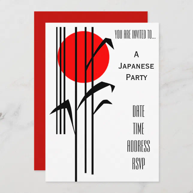 Japanese themed Japan party Invitation | Zazzle