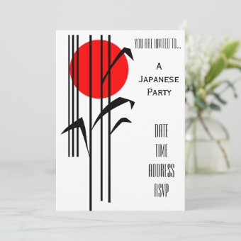 Japanese themed Japan party Invitation | Zazzle