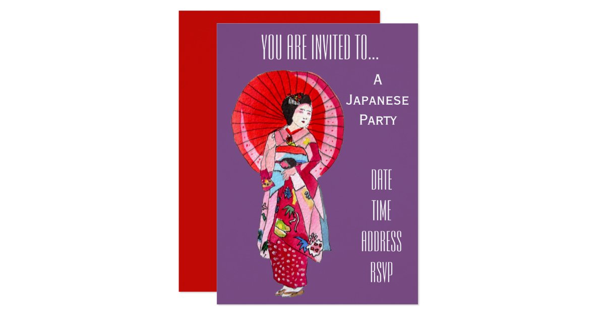 Japanese themed Japan party Invitation | Zazzle.com