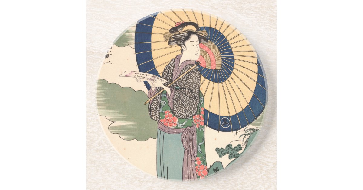 Japanese Ukiyoe Art vol.3 Drink Coaster | Zazzle