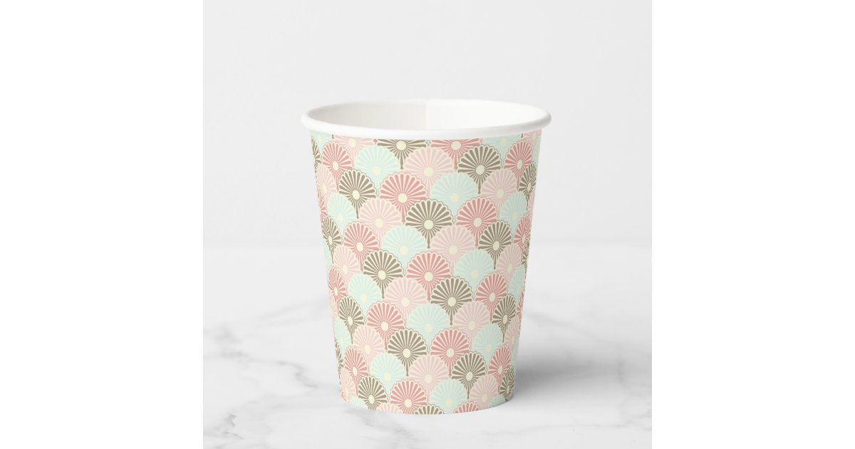 Japanese vintage pattern paper cups | Zazzle