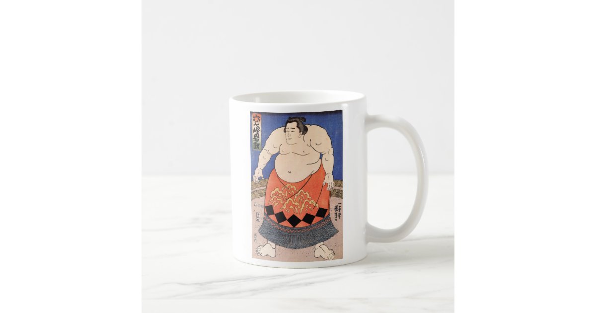 Japanese Vintage Sumo Art Mug | Zazzle